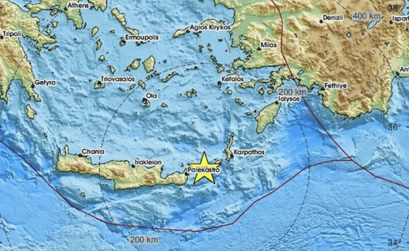 Σεισμός 4,1 Ρίχτερ ανοιχτά της Κάσσου