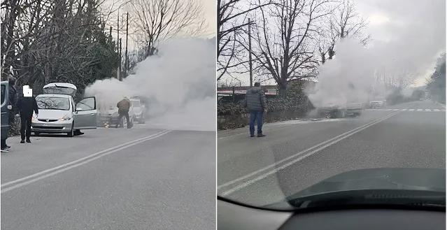 Πυρκαγιά σε Ι.Χ αυτοκίνητο στην Ε.Ο. Ιωαννίνων -Περάματος στα Ιωάννινα